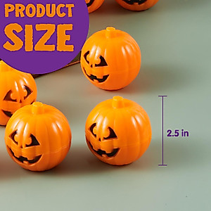 JOYIN 18PCS Halloween Mochi squishy toys with Mini Pumpkin Boxes for Kids Girls Boys, Prefilled Pumpkin Cases with Toys Inside, Halloween Party Favors Supplies Gifts, Trick or Treating Bags Fillers