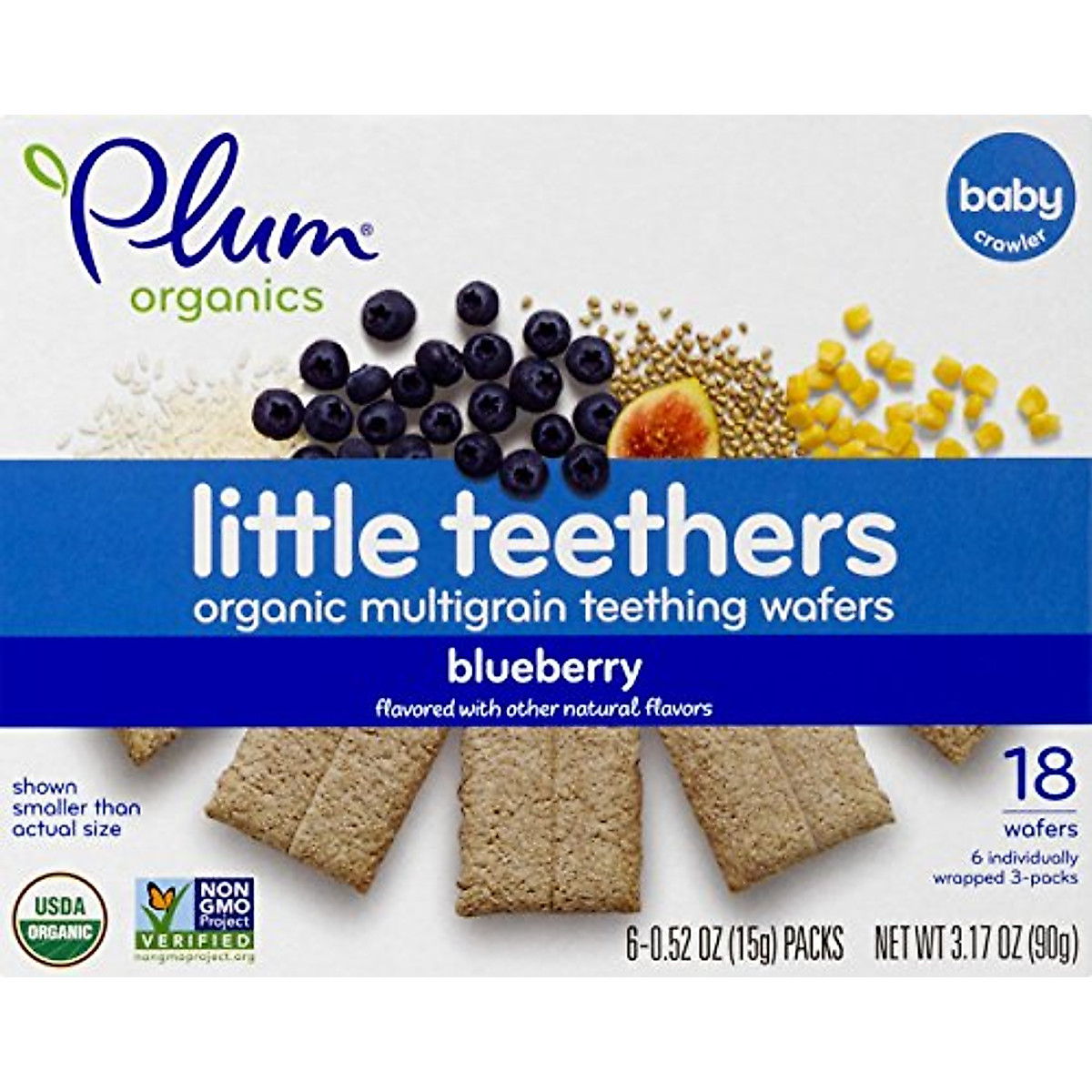 Plum Organics Little Teethers, Blueberry, 0.52 Ounce, 6 Count
