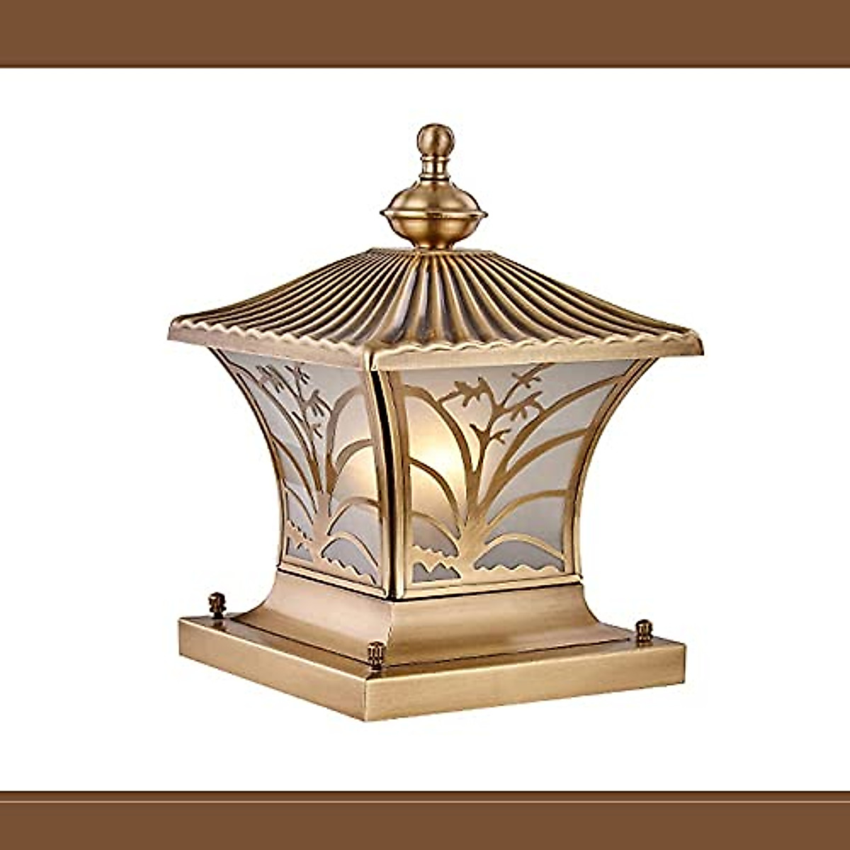 TANKKWEQ Home Garden Outside Stigma Light, Europe Retro Pedestal Lamp Die-cast AluminumLandscape Safety Column Lighting American Fence Lantern E27 Decor