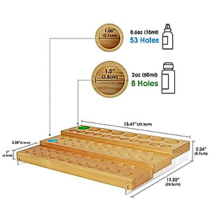 J JACKCUBE DESIGN 3 Tier Craft Acrylic Paint Organizer Holder Rack Wood Stand, Army Kits Acrylic Paint, Art Supply Ink Tool Storage Holder for 61 Bottles of Paints- MK456B