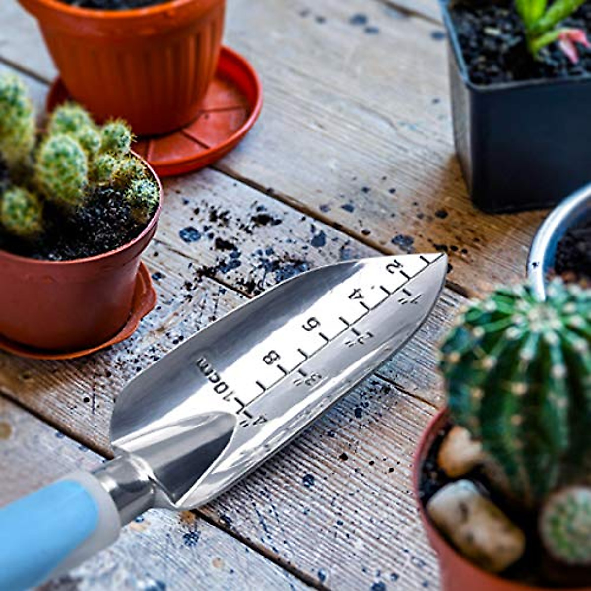 Codirom Garden Tools Set 5PCS Gardening Tools Planting Trowel Garden Shovel Garden Rake Transplant Tools