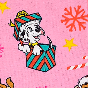 Paw Patrol Girls' Christmas Pajamas Pink 7
