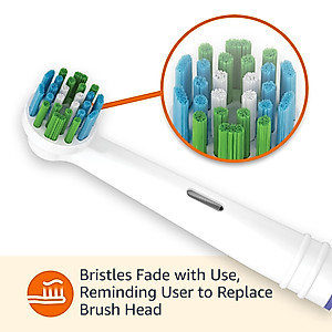Amazon Basics Electric Toothbrush Head Replacement Brush, White, 5 Count (Fits Most Oral-B Brushes) (Previously Solimo)