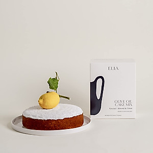 Organic and Non-GMO Baking Mix | Vanilla with a Hint of Lemon Cake | Olive Oil Cake Mix | Extra Virgin Olive Oil Included | Natural Mediterranean Dessert Mix for Dinner Party, Birthday Cake, Foodie Gift | ELIA