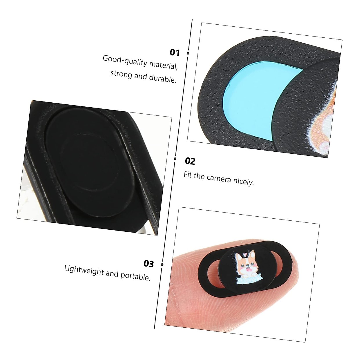 SOLUSTRE 9 Pcs Camera Privacy Cover Laptop Computer Camera Slide Blocker Laptop Camera Blocker Slider Flat Lens Cap