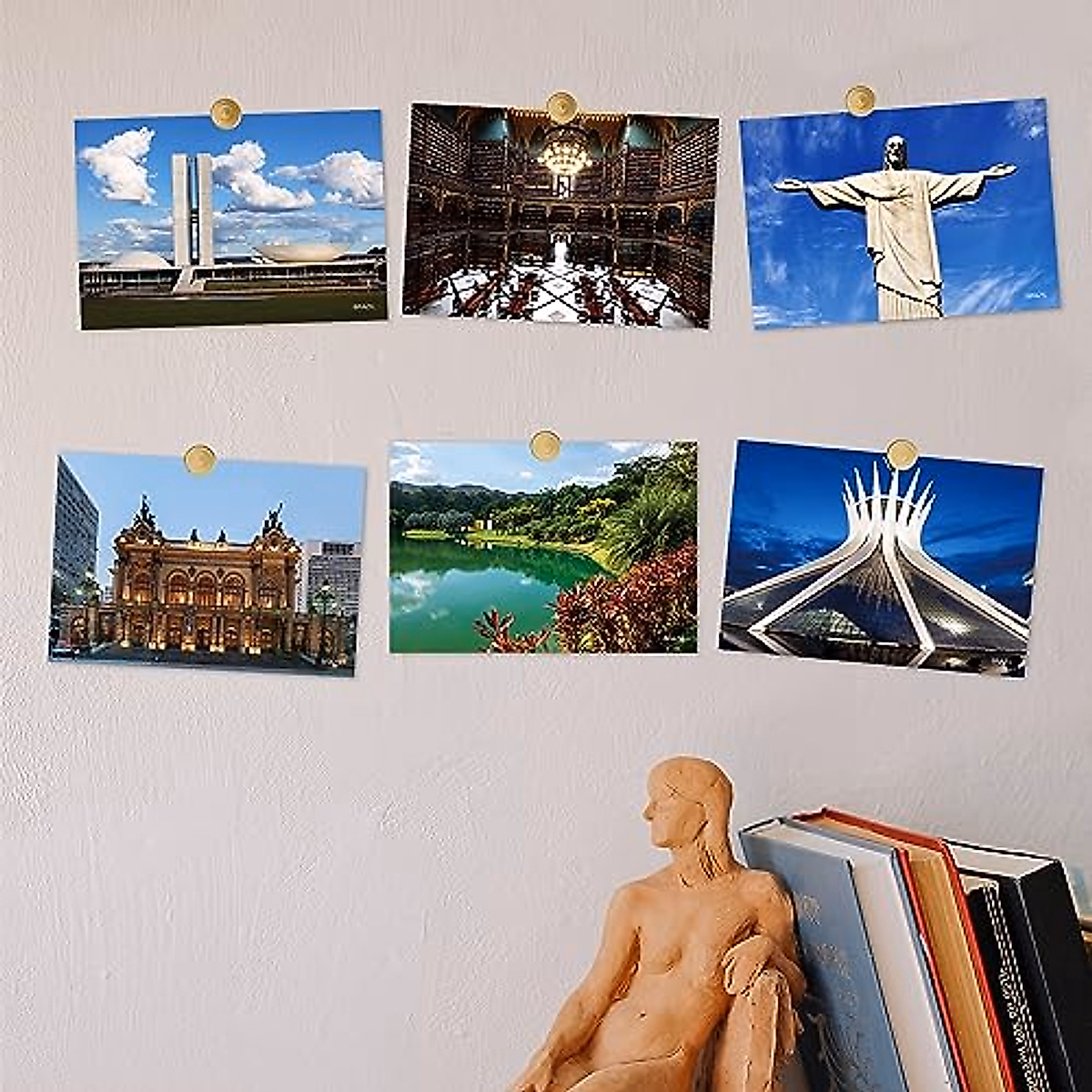 Dear Mapper Brazil City Landscape Postcards Pack 20pc/Set Postcards From Around The World Greeting Cards for Business World Travel Postcard for Mailing Decor Gift
