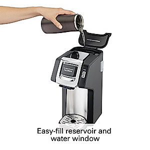 Hamilton Beach 49979 FlexBrew Single-Serve Coffee Maker Compatible with Pod Packs and Grounds,0.41 liters, Black & Chrome