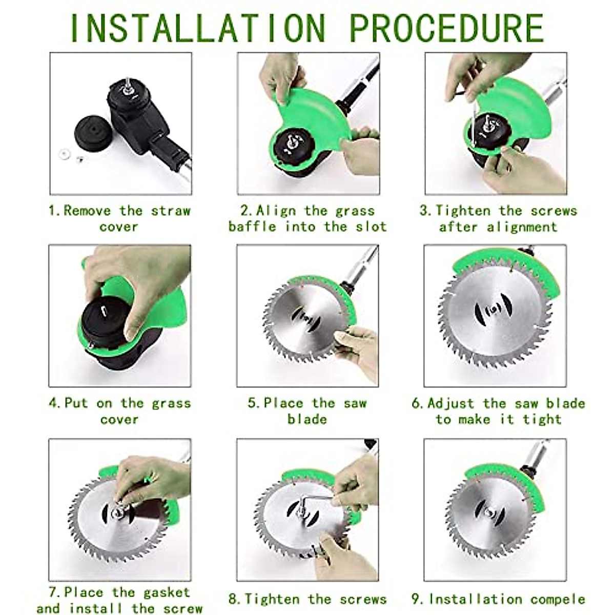 4Pcs Weed Wacker Replacement Blade - Grass Trimmer Blade Heads Replacements - Carbide Blade Tip Brush Cutter Trimmer Weed Eater Blade for Electric Lawn Mower Set - Lawn Mower attachments