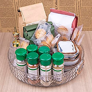 Lazy Susan Organizer Lazy Susan Turntable for Cabinet Rotating Spice Rack for Kitchen Clear Lazy Susan for Fridge, Bathroom, Countertop(Small)