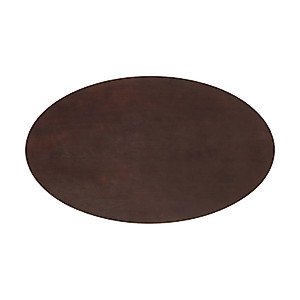 Modway Lippa Oval Wood Grain 60" Dining Table, 60 x 35.5 x 28.5, Gold Cherry Walnut