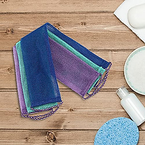 3 PCS African Exfoliating Net,African Net Sponge,Exfoliating Body Scrubber Back Scrubber for Shower,Exfoliating Washcloth African Net Bath Sponge Exfoliating Net for Men Women Daily Shower Bathing