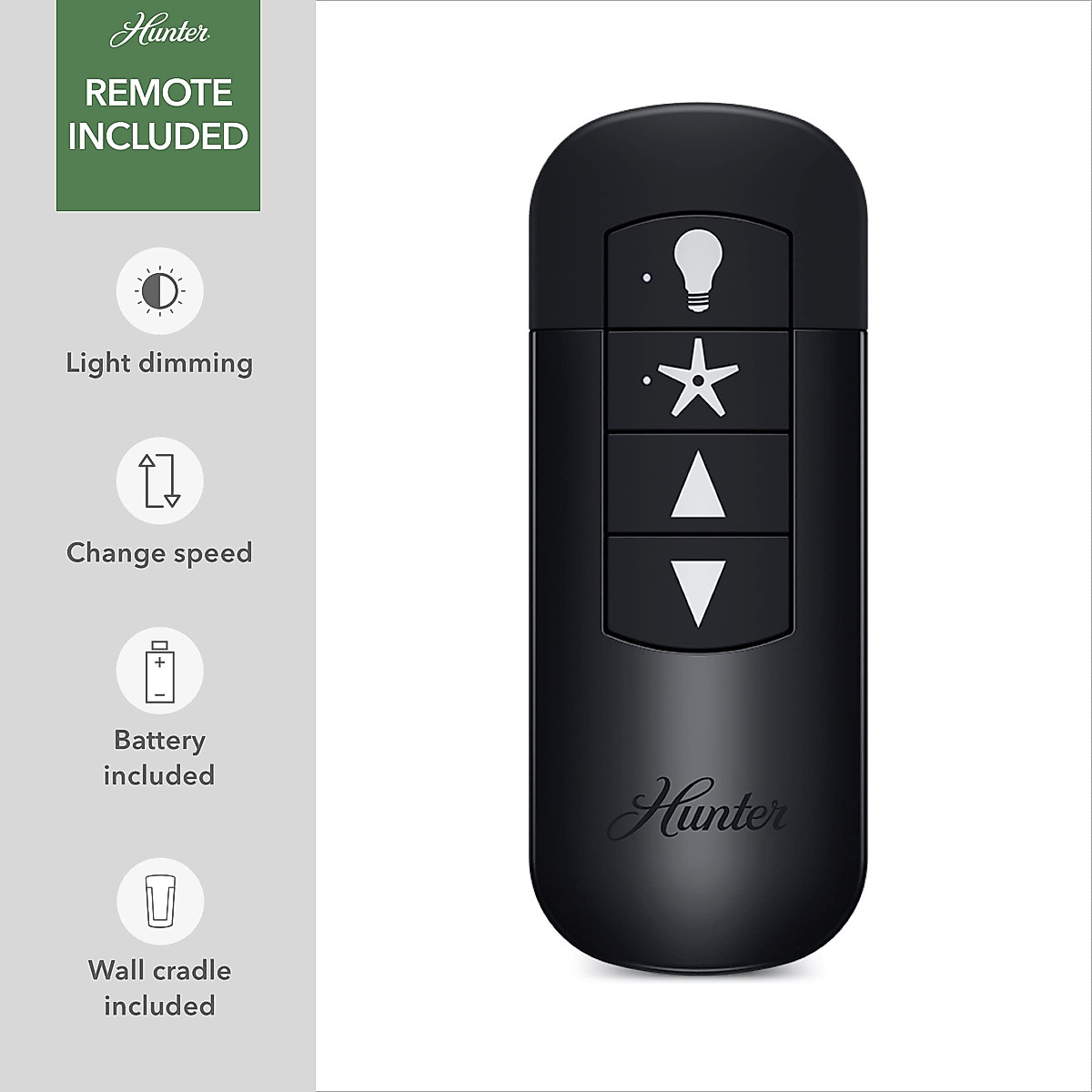 Hunter Fan Company 50391 Hunter Port Royale Ceiling Fan with LED Light and Remote Control, Natural Iron Finish, 52