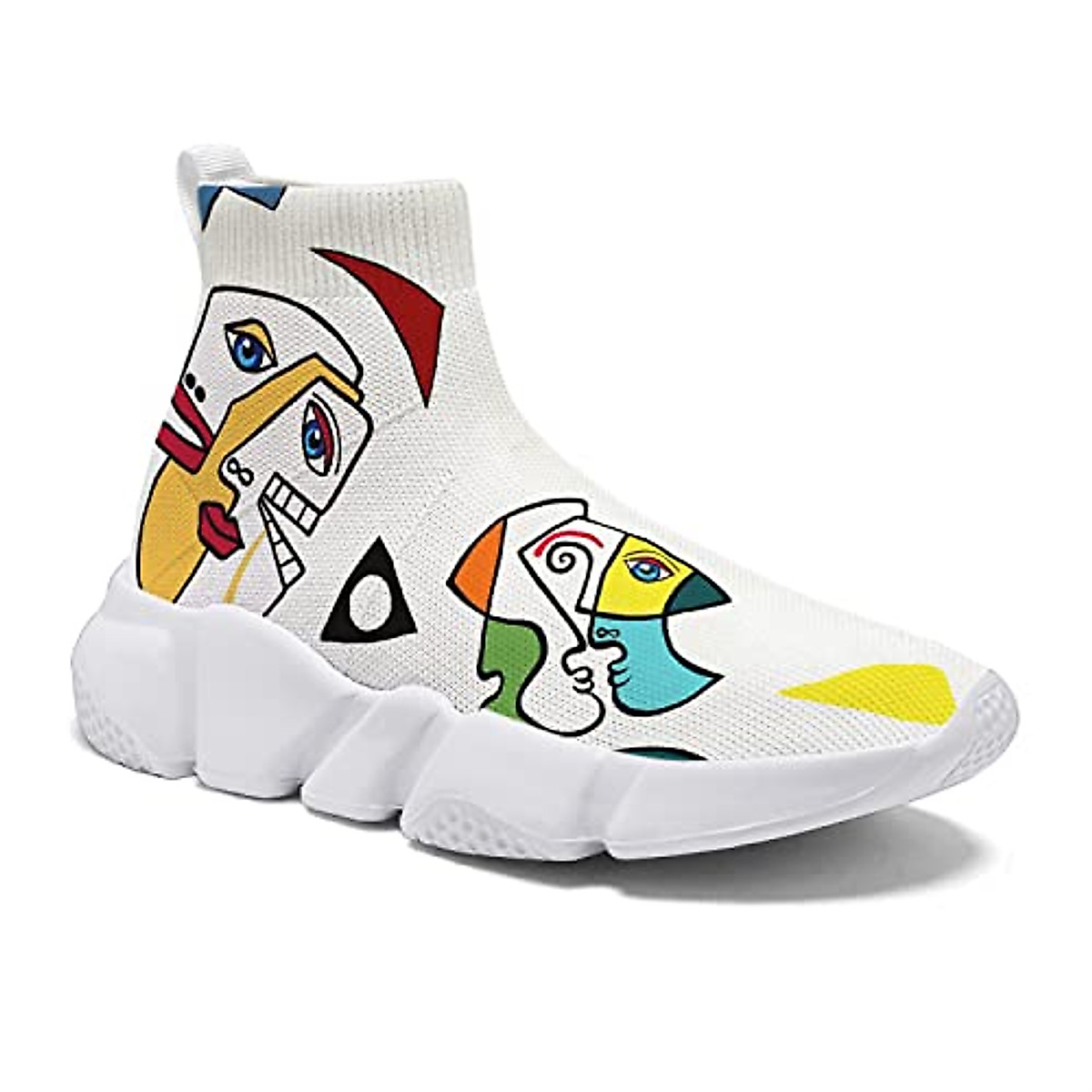 Womens Walking Sock Shoes Graffiti Sneakers Pull-on Custom Painted Daily Shoes Abstract Beauty