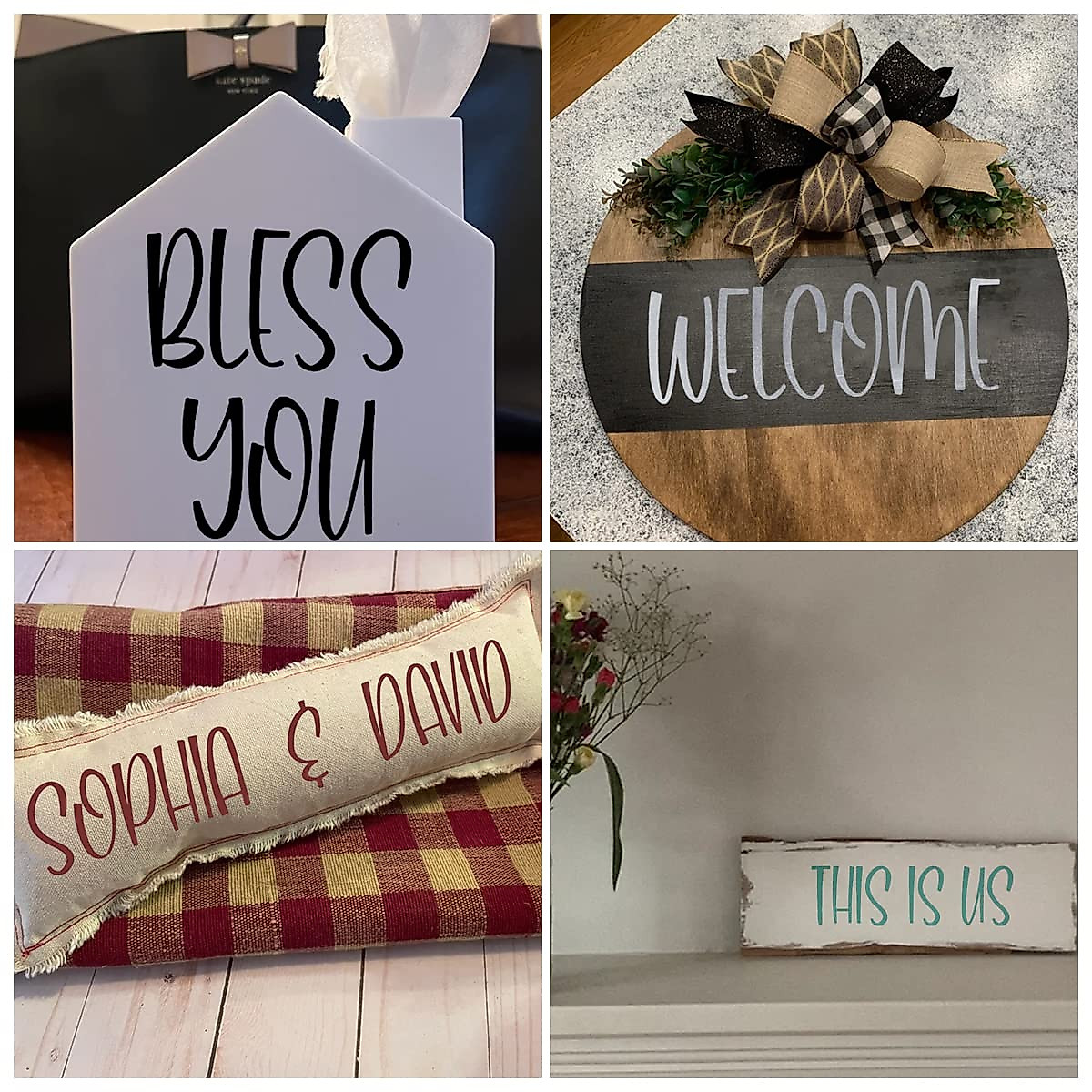 5 Inch Alphabet Letter Stencils for Painting - 42 Pack Letter and Number Stencil Templates with Signs for Painting on Wood, Reusable Letters and Numbers Stencils for Chalkboard Wood Signs & Wall Art