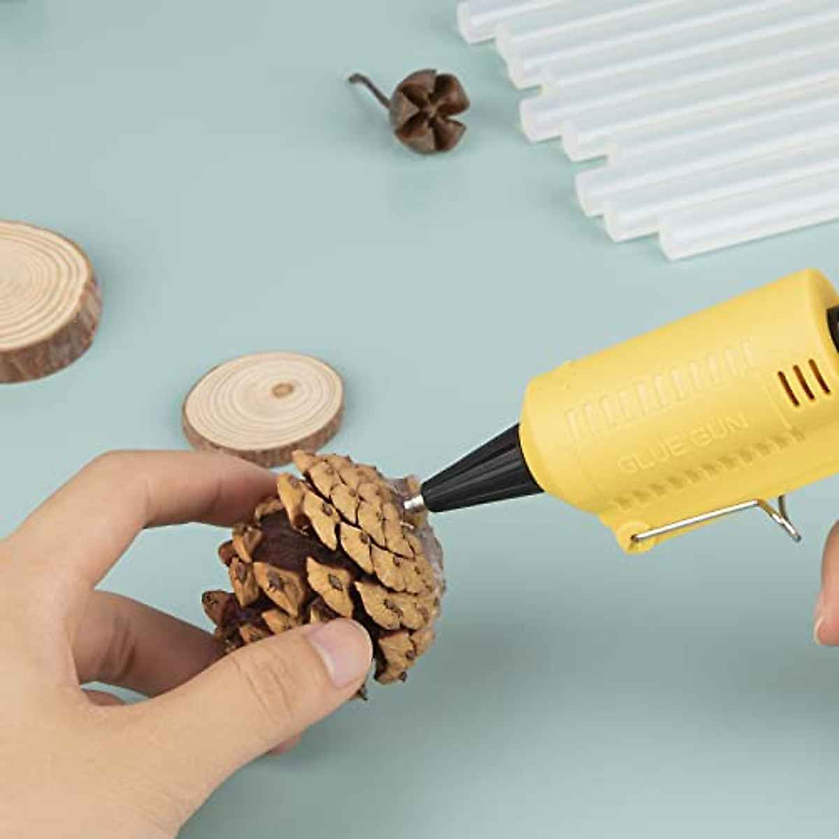 REIDEA Hot Glue Gun Sticks for Full Size Glue Gun, 5.9" Long x .43" Diameter, 10 Count