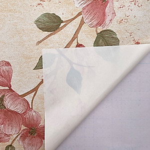 Yifasy Drawer Shelf Liner Rustic Floral Self-Adhesive Furniture Inner Lining Paper Sheet Removable Wallpaper Roll 118x18 Inch