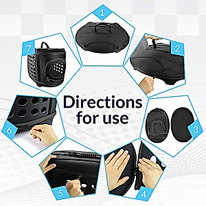 FRiEQ 23-Inch Large Hard Cover Pet Carrier - Pet Travel Kennel for Cats, Small Dogs & Rabbits