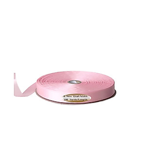 Langeo Ribbon, Fabric Ribbons 100 Yards 2cm 3/4" Wide, Gift Wrapping Ribbon, Holiday Decorative Ribbon, Cake Box Wrapping Ribbon/Pink Ribbon