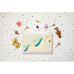 3 Sprouts Large Toy Chest for Kids with Lid and Handles - Collapsible Toy Storage Bin/Trunk/Box/Basket Organizer for Boys & Girls Playroom, Nursery, Unicorn