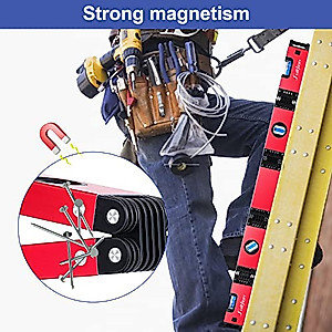 Fulljion Foldable Level, Multi-function Level Measuring Tool,28 Inch Magnetic Level tool with Easy to Read Level Bubbles,Precise Leveling Drop-proof Construction Tool for Carpenters,Woodworkers,Homes