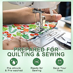 40 Pcs Cotton Jelly Fabric Roll Quilting Strips Different Patterns Patchwork Jelly Fabric Strips Roll Craft Sewing Supplies for Quilters Crafting Sewing DIY Crafts, 39.37 x 2.56 Inches (Floral)