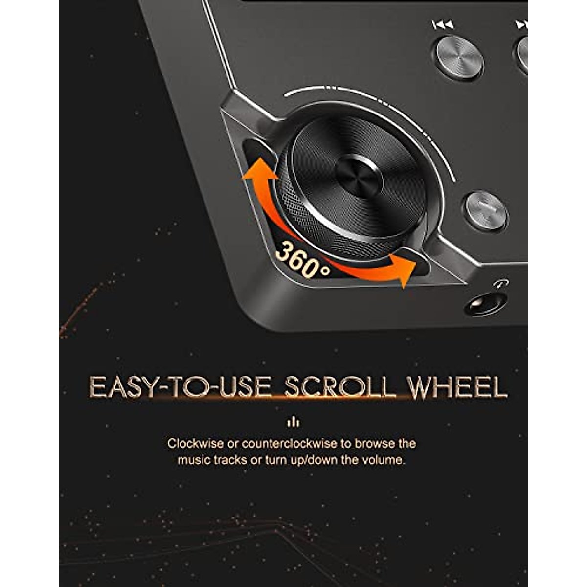 MP3 Player, MECHEN Lossless DSD High Resolution Portable Digital Audio Music Player with 64GB Memory Card, HiFi Lossless Audio Player，Support up to 256GB