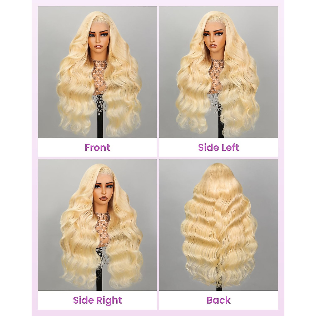 Arabella 613 Lace Front Wig Human Hair 13x4 Blonde Lace Front Wigs Human Hair 210% Density Body Wave 613 Frontal Wig Pre Plucked With Baby Hair (20inch, 613 13X4 body wave wig)