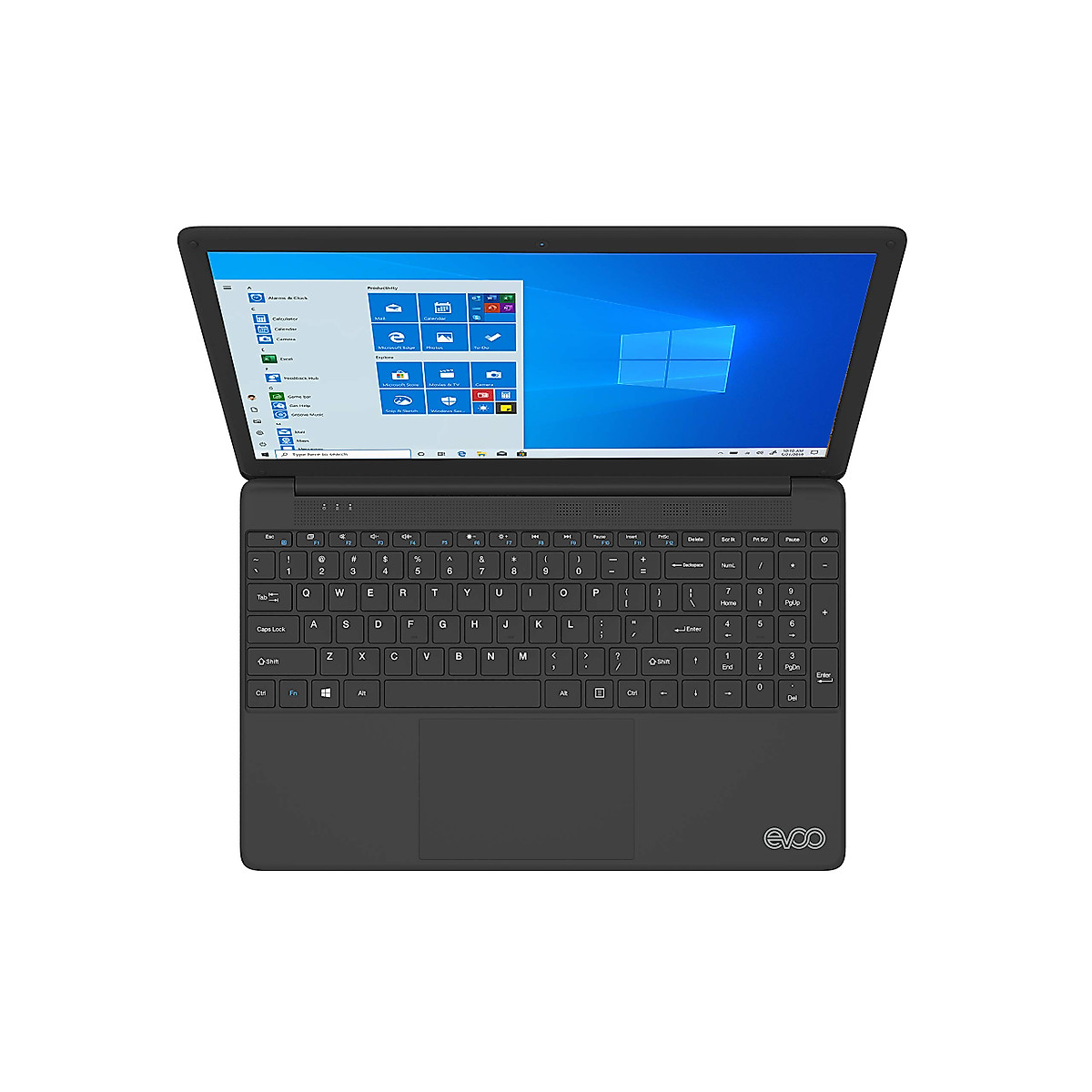 Evoo EVOO Ultra Thin 15.6 inch 8GB 256GB Intel core i7-6660U X2 2.4GHz Win10, Black