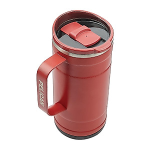 Pelican Hydration Pelican Ridge™ 18 oz Vacuum Insulated Tumbler - Recycled Stainless Steel Double Wall Travel with Dual Lid, Powder Coated Insulated Coffee Mug For Hot Cold Drinks, Brick