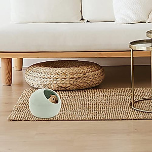 POPETPOP Small Animal Pet House Ceramic Nest Cool Bed Hamster Hideout House Hut Cave for Chinchillas Hamster Gerbils Hedgehog Green