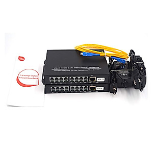 Primeda-telecom Telephone Extenders - 8 Channels PCM Voice Telephone over Fiber Optic up 20Km with 10/100Mbps Ethernet