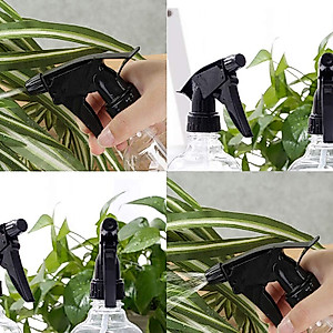 Bekith 12 Pack 8 Oz Empty Plastic Spray Bottle with Black Trigger Sprayers - Adjustable Head Sprayer from Fine to Stream - Refillable Sprayer for Water, Kitchen, Bath, Beauty, Hair, and Cleaning