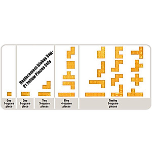 BLOKUS Game Replacement Parts ~ 21 YELLOW PIECES