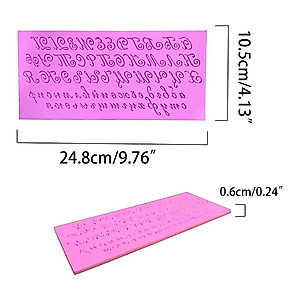 caralin 3D Artistic Russian Letter Silicone Cake Fondant DIY Mold Handwriting Alphabet Candy Pudding Chocolate Kitchen Mould Soap Tray Baking Tool