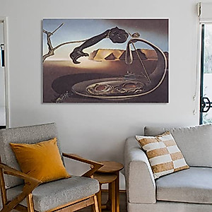 ZOW ZOW MEN Salvador Dali The Sublime Moment Surrealism Dalí Canvas Poster Wall Art Decor Print Paintings for Living Room Bedroom Decoration Frame:12x18inch(30x45cm)