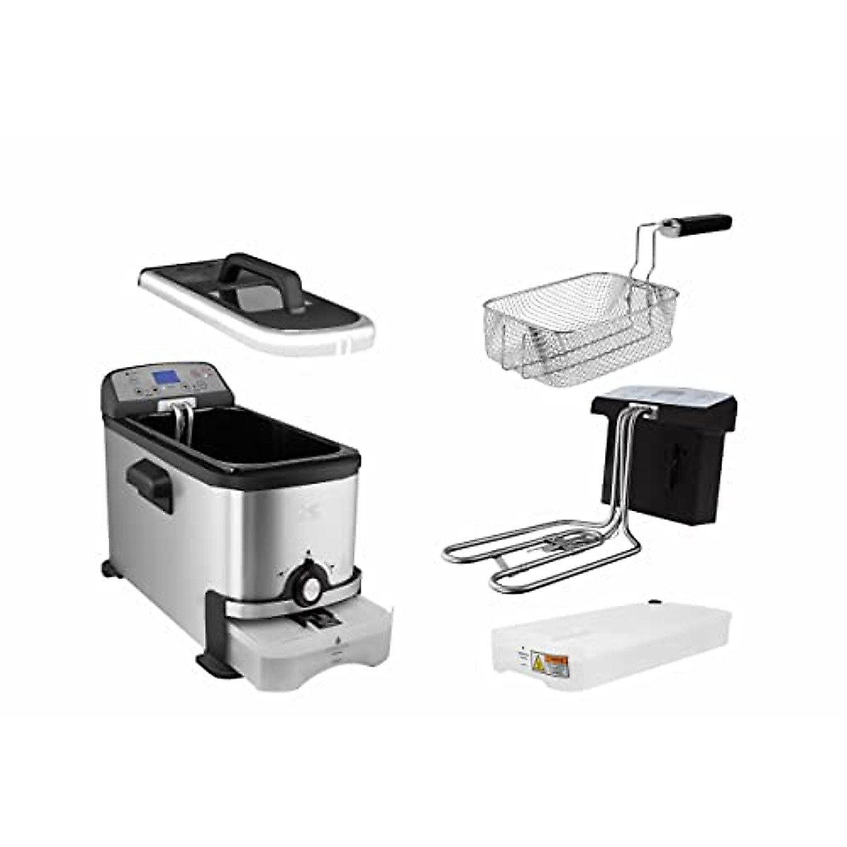 Kalorik® 3.2 Quart Digital Deep Fryer with Oil Filtration, Stainless Steel