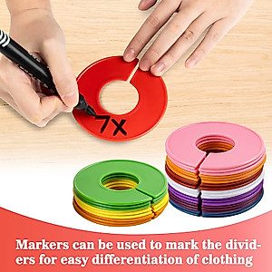 30PCS Closet Dividers Clothes Organizers - Sukh Girl Boy Closet Organizers Clothes Dividers Closet Labels Closet Separators Garment Organizer Hanger Markers Closet Size Dividers 10 Assorted Colors