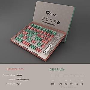 Akko Novelty Keycaps Set, 9009 Theme Retro R2 Industrial Style OEM Profile PBT Sublimation Including 1.75u Shift Keys for 84/68 Layout Mechanical Keyboards