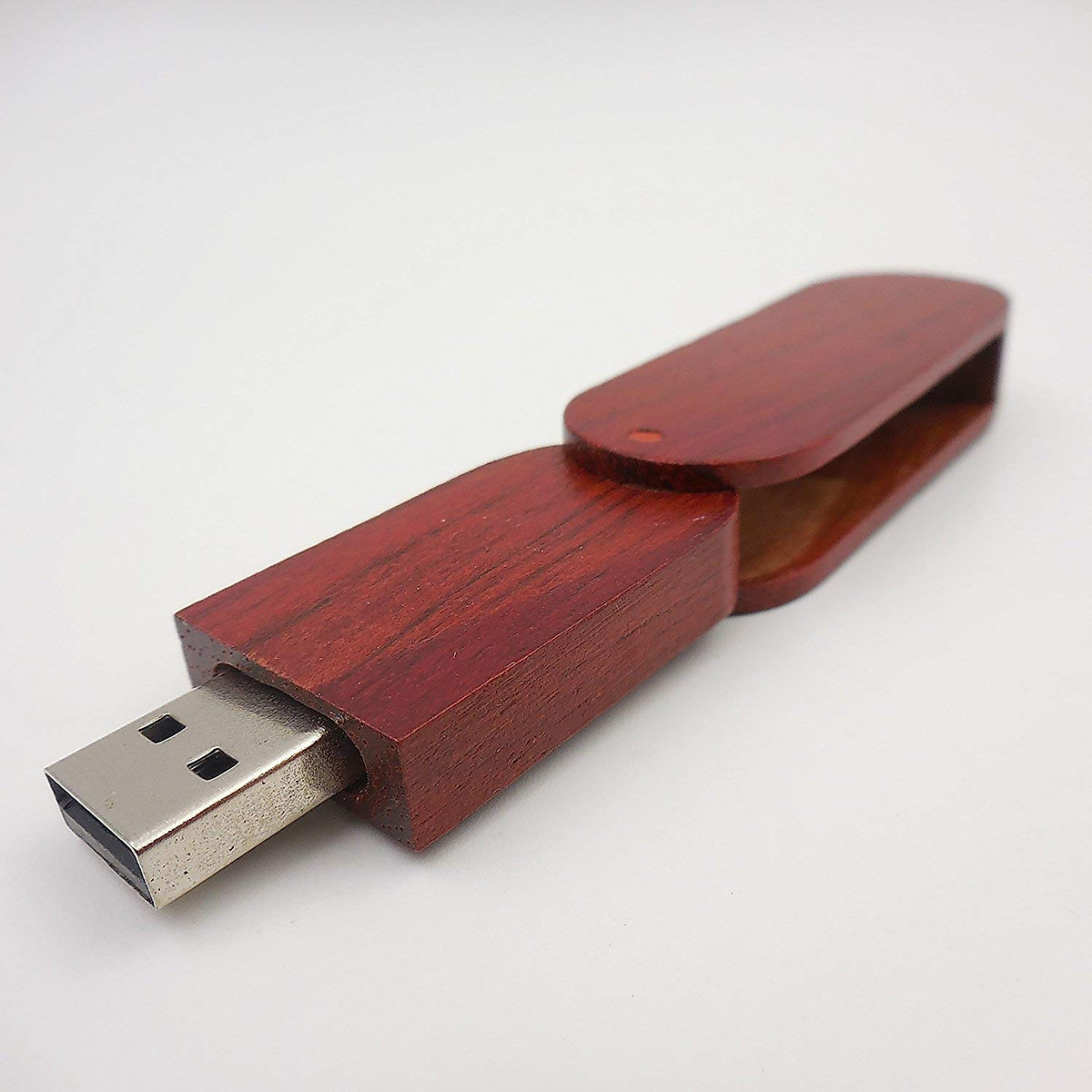 5 Pack Rotate Red Wood 2.0/3.0 USB Flash Drive USB Disk Memory Stick with Wooden (3.0/8GB)