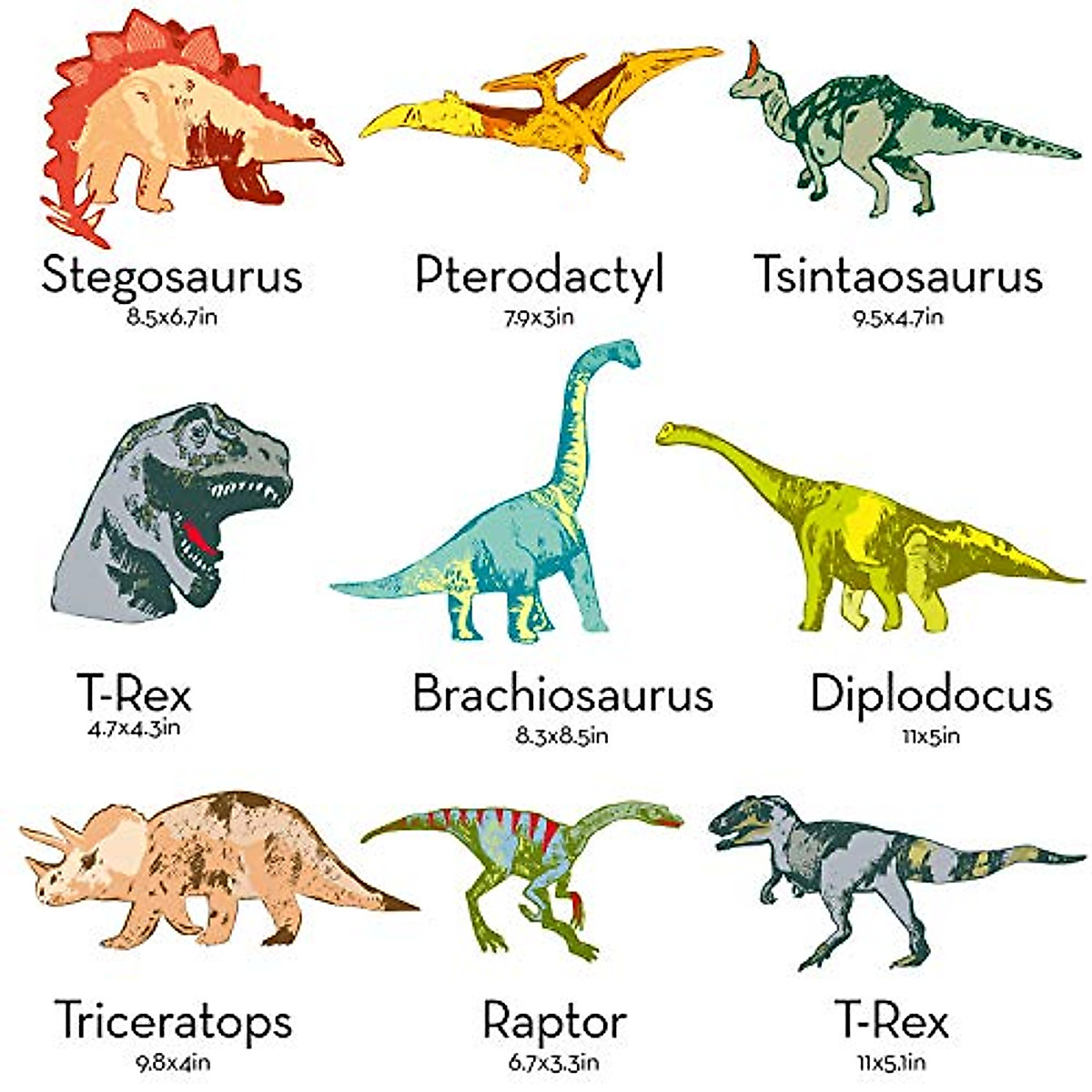 Dinosaur Wall Decals for Kids Room Glow in The Dark Stickers, Large Removable Vinyl Decor for Bedroom, Classroom - Birthday Christmas Gift for Girls Boys Grandkids Toddlers (Dino)