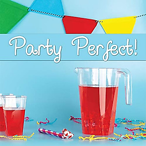 Plasticpro Clear Plastic Premium Water or Beverage Pitchers for Restuarants, Party's, or Schools 56 ounce Pack of 5