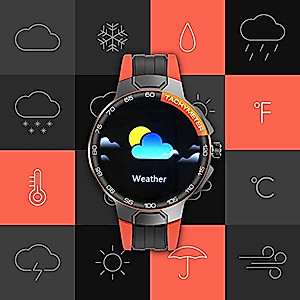 MOKCF High End Smart Watch,Full Touch Screen with 24 Sports Modes Sport Watch for Men Women,IP68 Waterproof Smartwatch Fitness Watch for iPhone Android Phone (Orange)