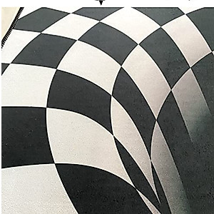 Wttfc Halloween 3D Optical Illusion Area Rugs, Carpet Doormat Checkerboard Trap Flannel Rugs, Doormat Stereo Vision Zebra Non-Slip 3D Visual Rugs for Room Decor,60×90cm