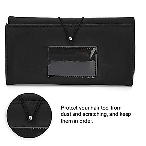 Hairdressing Bag, Cosmetology Supplies Bag Professional Travel Barber Bag Hair Stylist Cosmetic Organizer For Hair Salon Equipment Curling Irons Brushes Comb (Black)