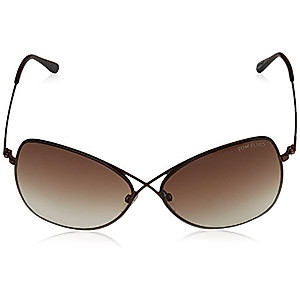 Tom Ford TF250 Colette 48F Womens Shiny Dark Brown 63 mm Sunglasses - shiny dark brown