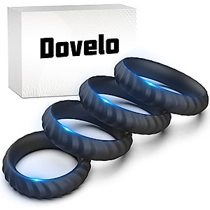 Dovelo Silicone Penis Rings kit, 4 Different Sizes Cock Rings for Men Sex Toy, Adult Sex Toys & Games