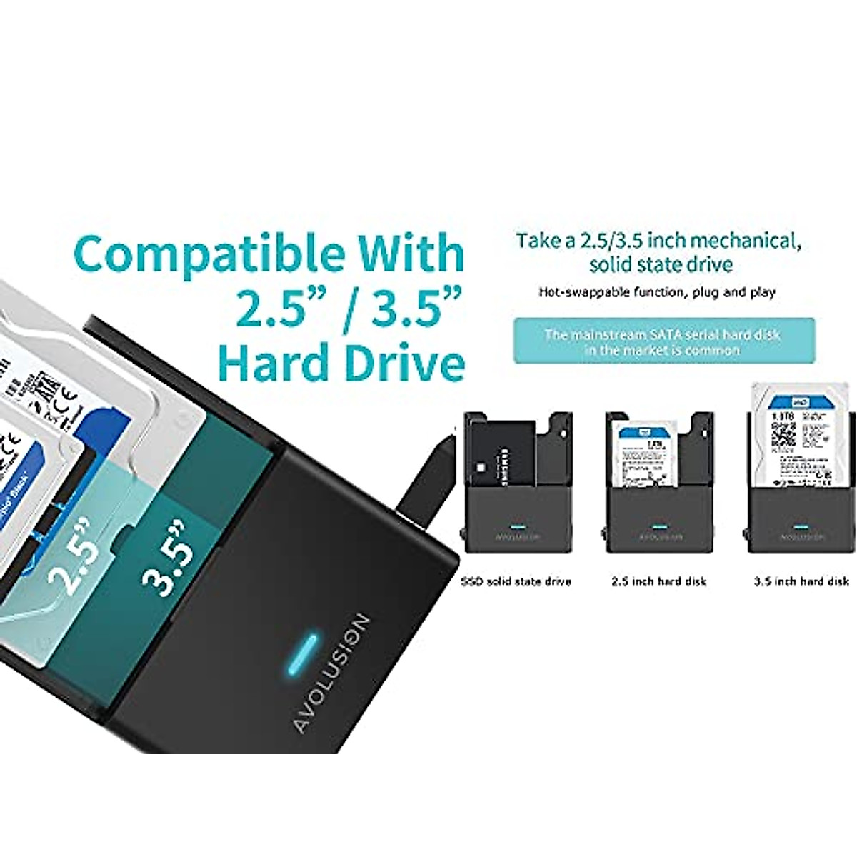 Avolusion (HDDGU3-DS) USB 3.0 External HDD Docking Station Bundle w/ Seagate X18 16TB 3.5Inch SATA Enterprise Hard Drive ST16000NM000J (Renewed) - 5 Year Warranty