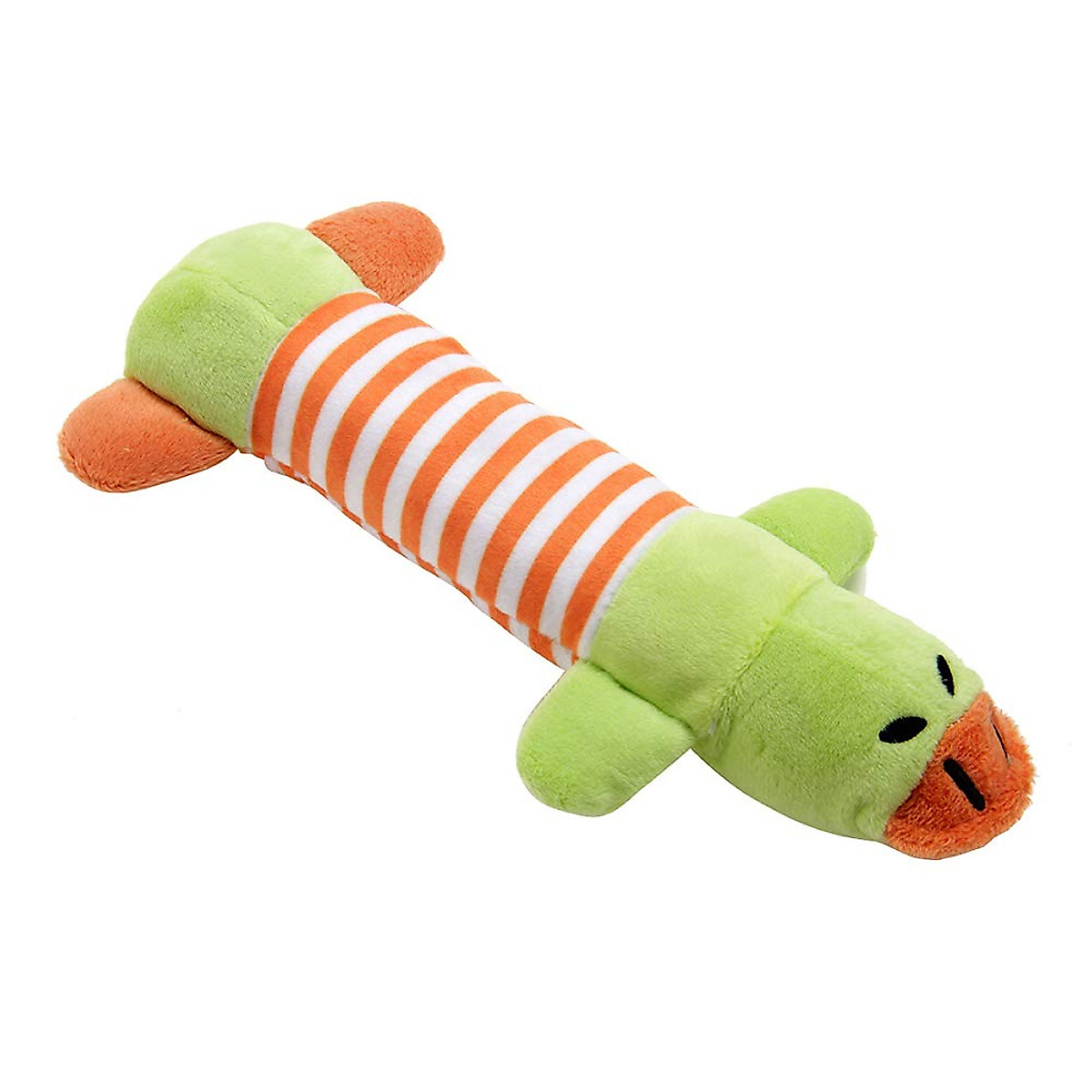 N/ hionre Sound Squeaky Interactive Toys for Pets, Cute Duck Plush Doll Molar Chew Bite-Resistant Toy for Pet Dog Cats Green
