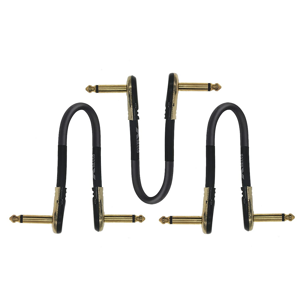 XGMBRAND 3Pack 6Inch pencake Guitar Patch Cable Performance Guitar Effect Pedal Cables