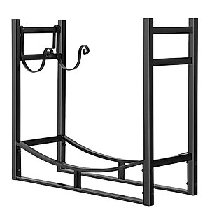 VIVOHOME 3ft Heavy Duty Indoor Outdoor Firewood Storage Log Rack with Kindling Holder